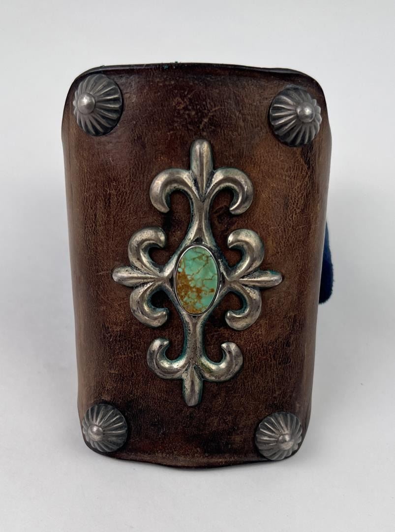 Navajo Sterling Turquoise Ketoh Bow Guard