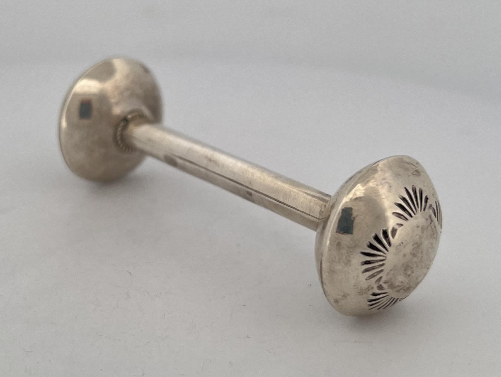 Navajo Sterling Silver Baby Rattle