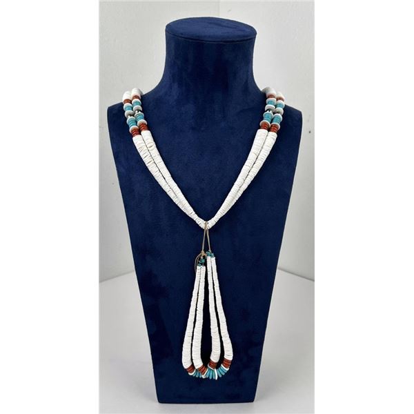 Pueblo Indian Shell Bead Jacla Necklace