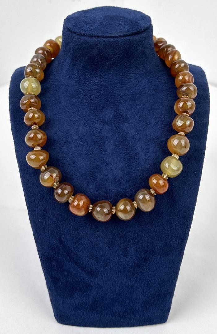 Native American Agate Bead Necklace