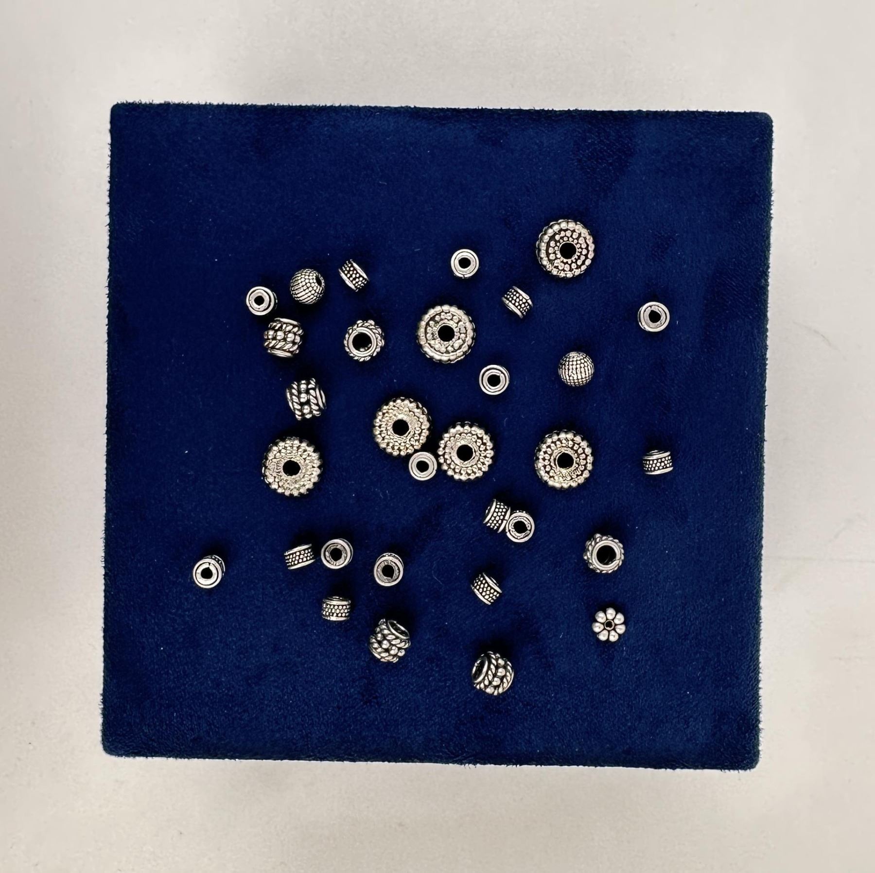 Navajo Sterling Silver Bench Beads