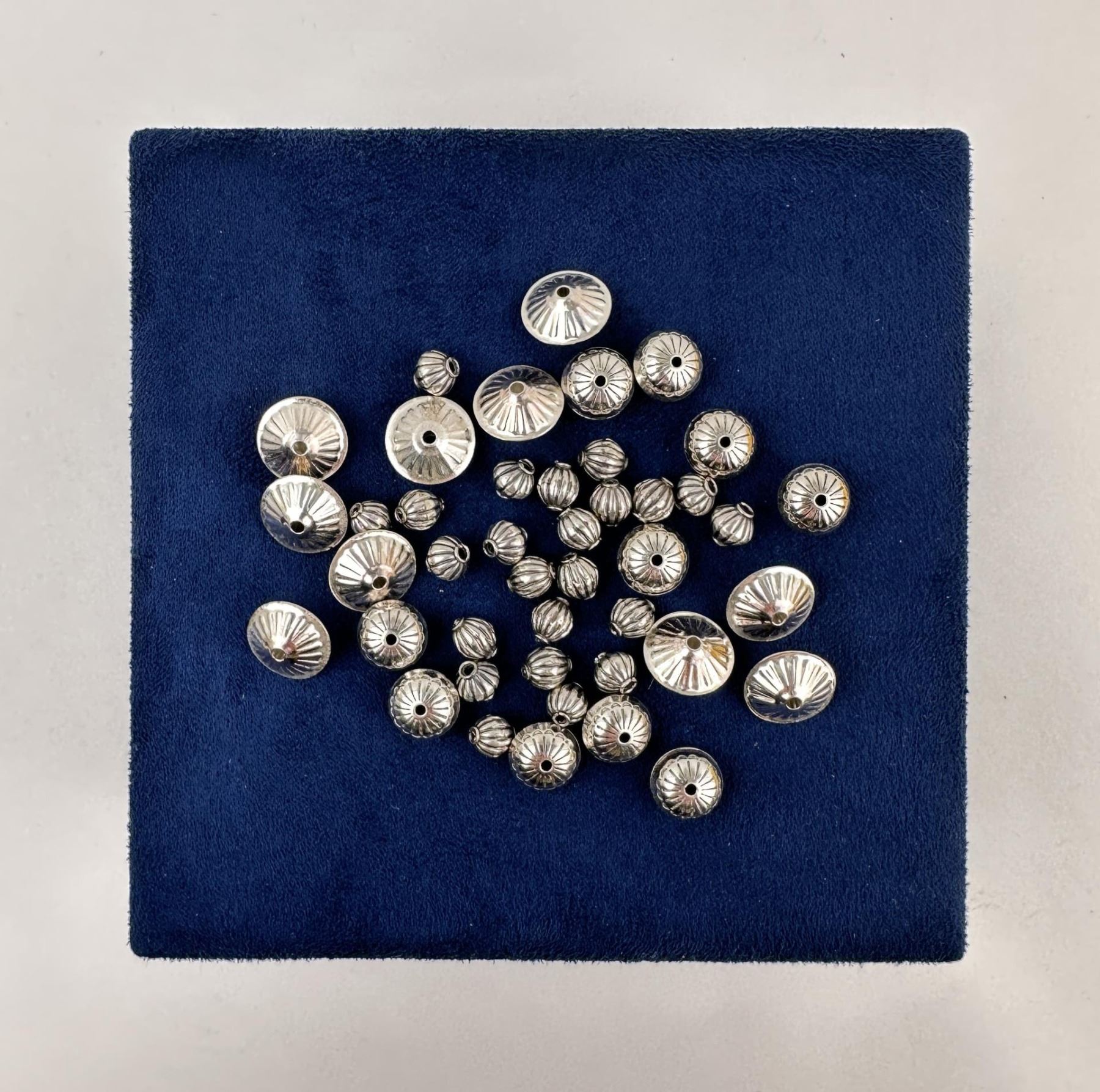 Navajo Sterling Silver Bench Beads