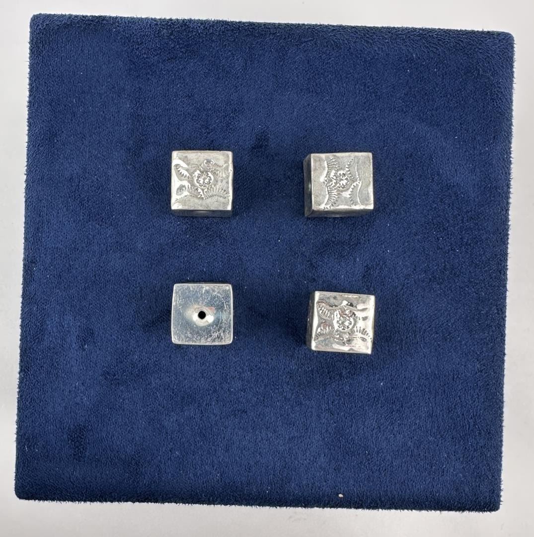 Navajo Sterling Silver Bench Beads