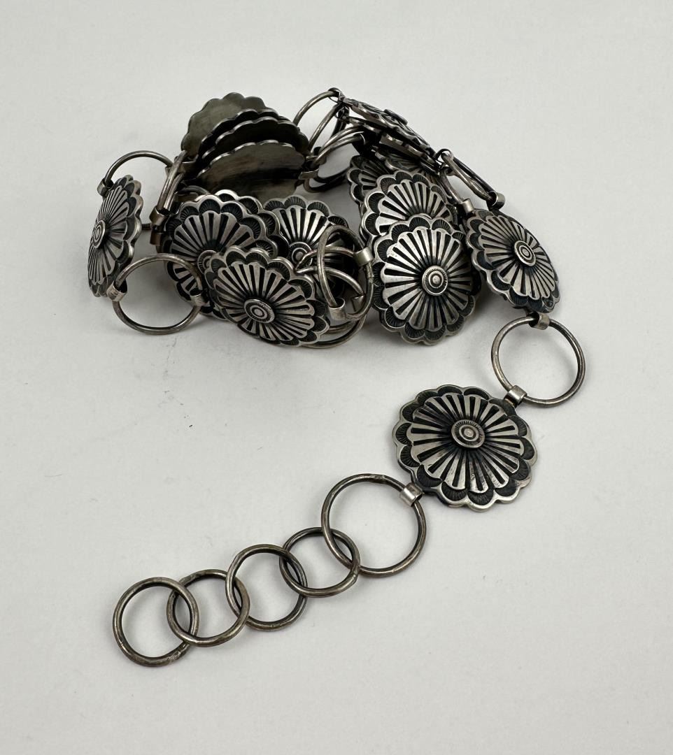 Rose Chee Navajo Sterling Silver Concho Belt