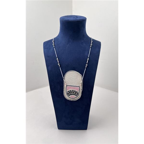 Beaded Native American Indian Pouch Necklace