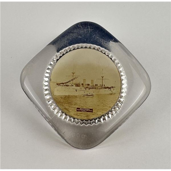 US Navy Baltimore Ship Photo Paperweight