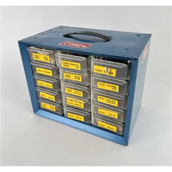 Coleman Lantern Parts Display Cabinet