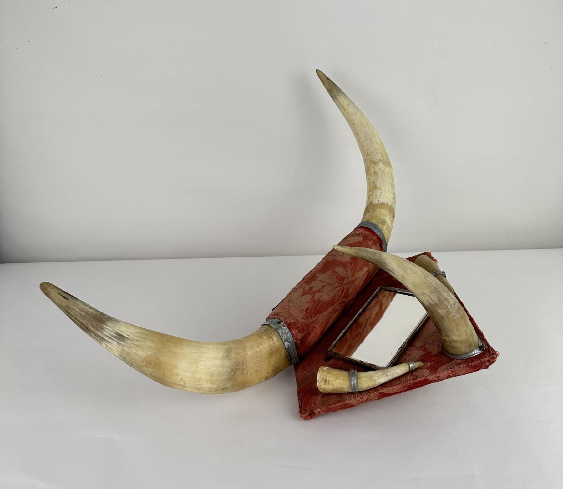 Antique Montana Cowboy Steer Horn Hat Rack