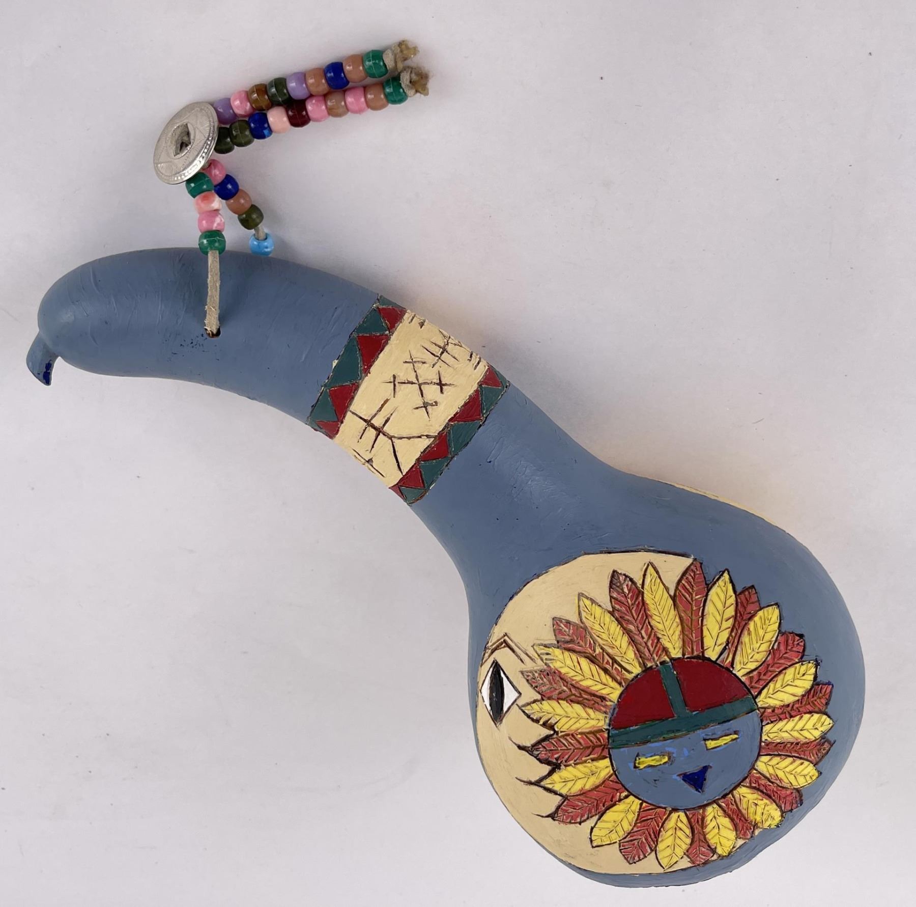 Hopi Indian Kachina Gourd Rattle