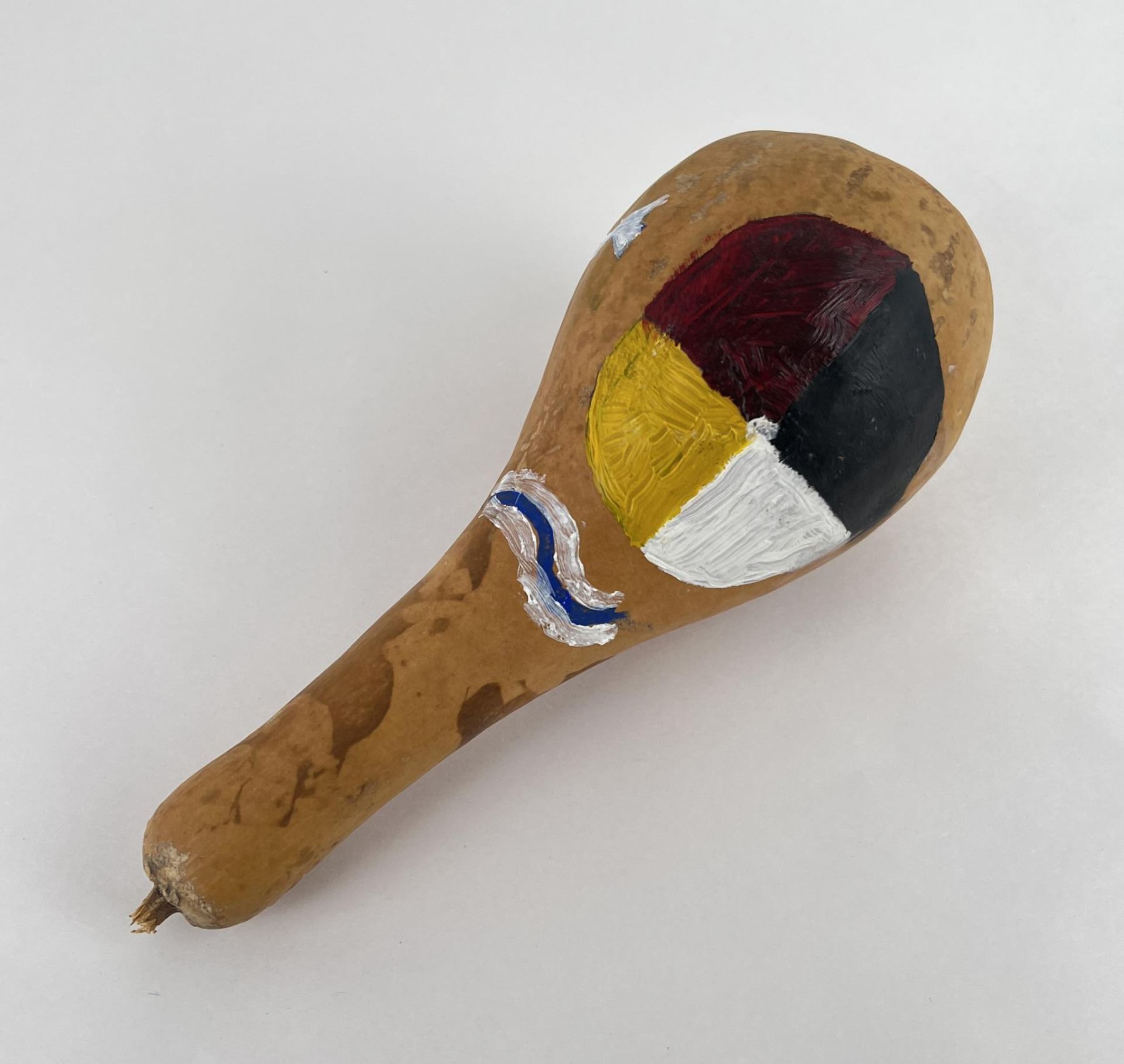 Hopi Indian Painted Gourd Rattle