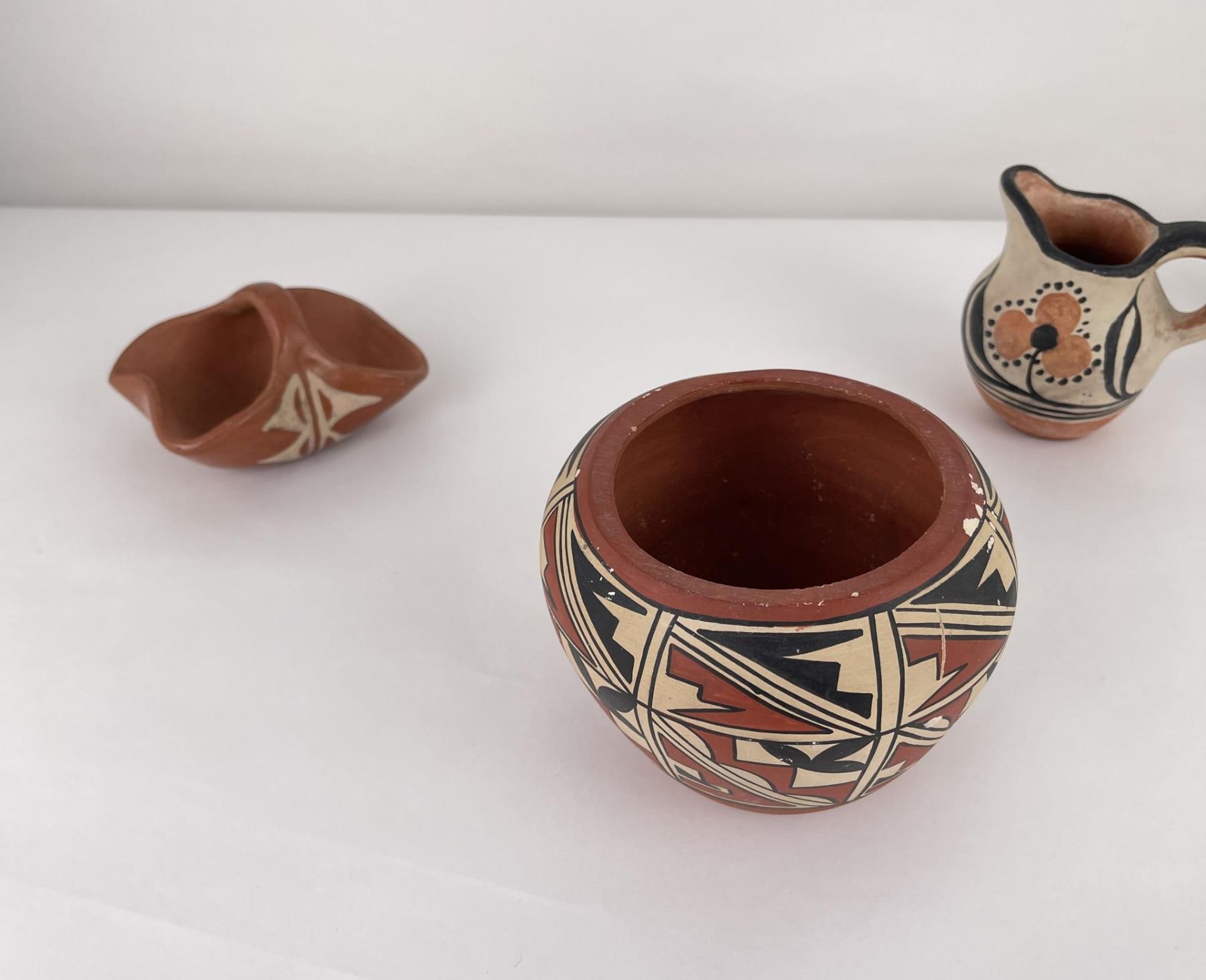 Assortment Native American Pottery Vessels