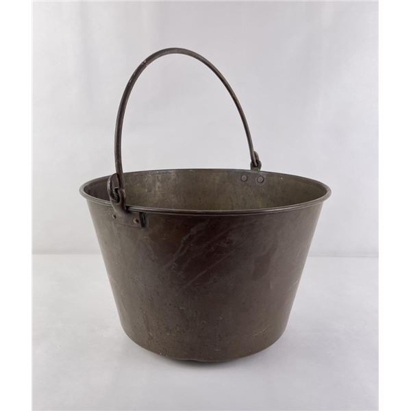 Antique Fur Trade Era Brass Kettle Pot