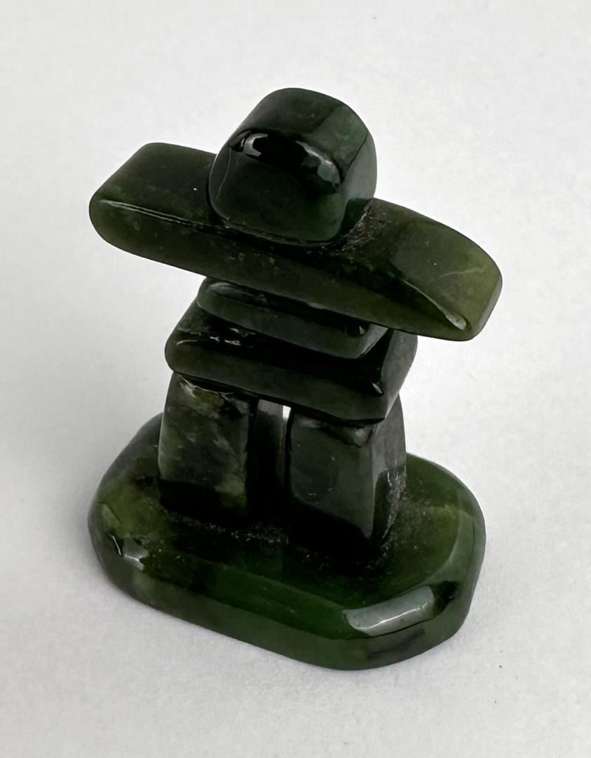 Alaska Inuit Eskimo Inukshuk Jade Figure