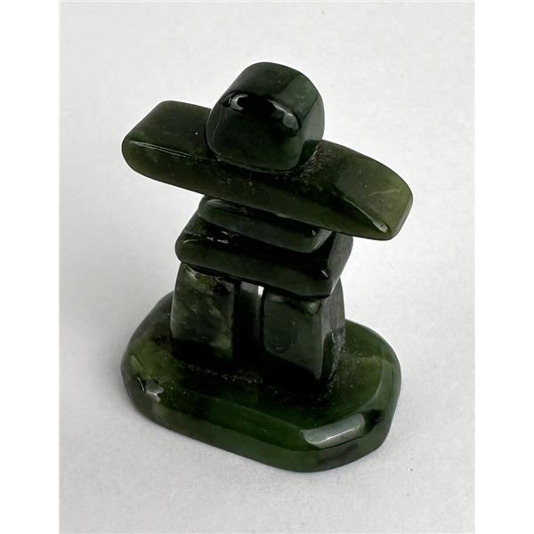Alaska Inuit Eskimo Inukshuk Jade Figure