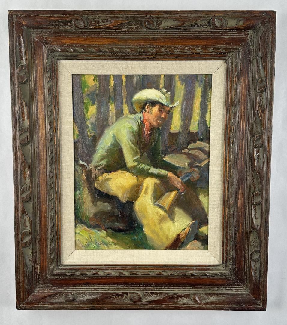 Julian Robles Oil on Board Painting