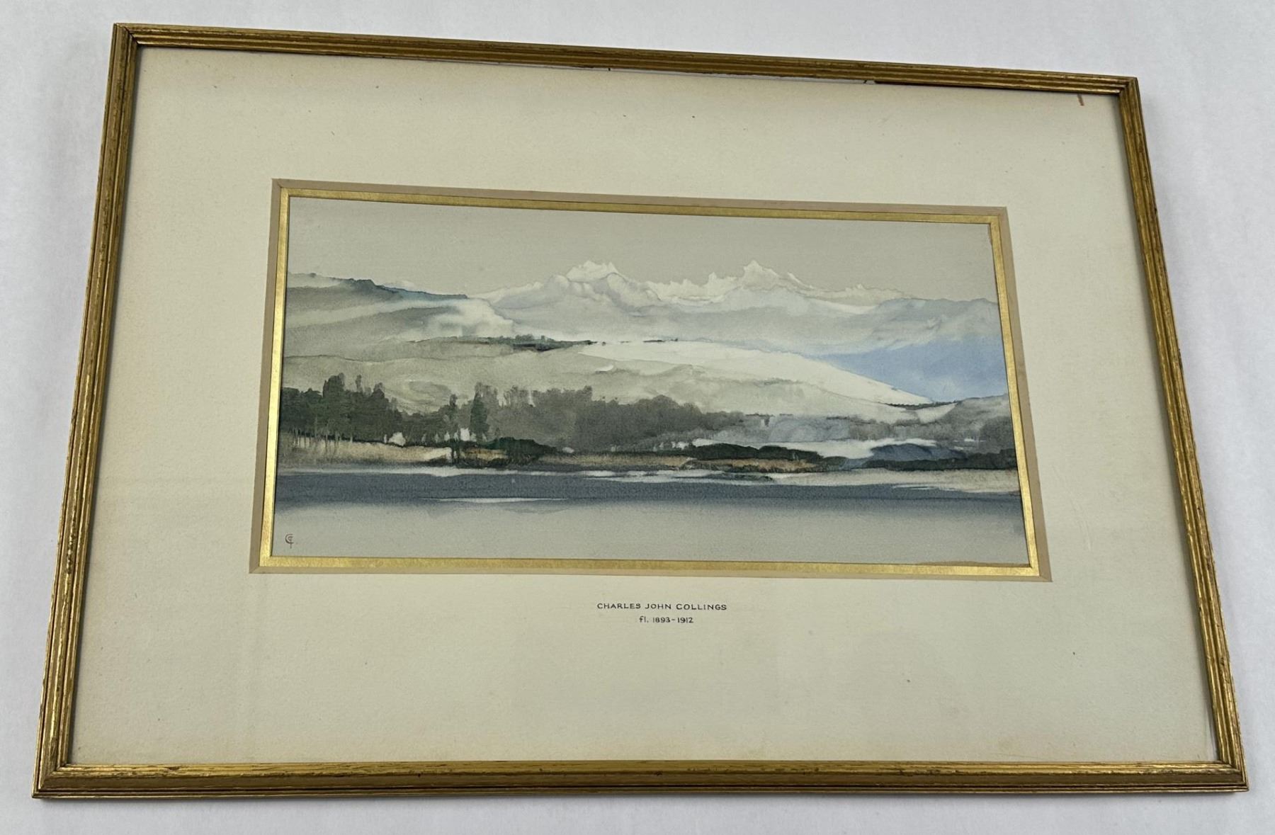 Charles John Collings Canadian Rockies Watercolor