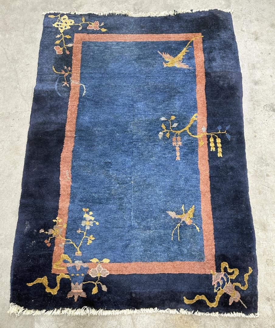 Art Deco Chinese Nichols Peking Blue Rug