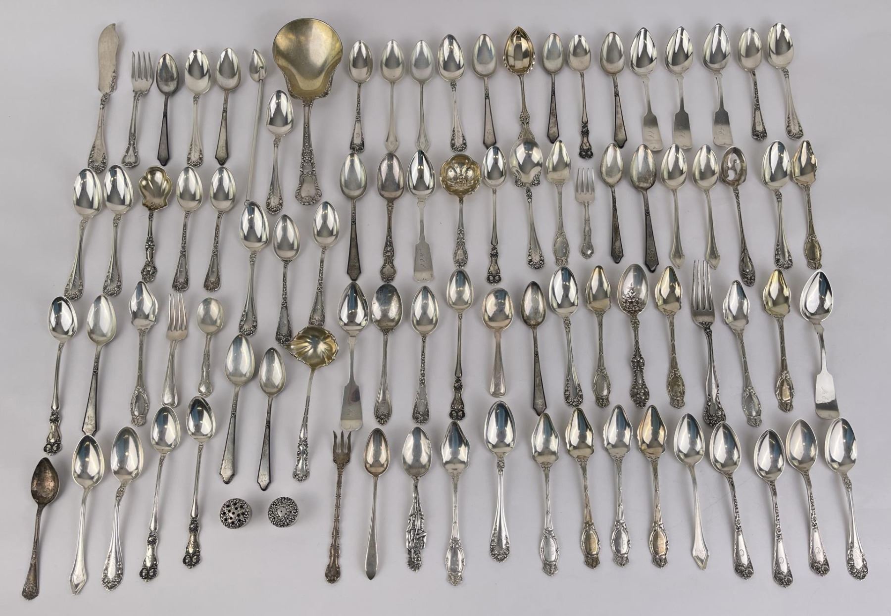 Collection Of Various Sterling Silver Flat Wear