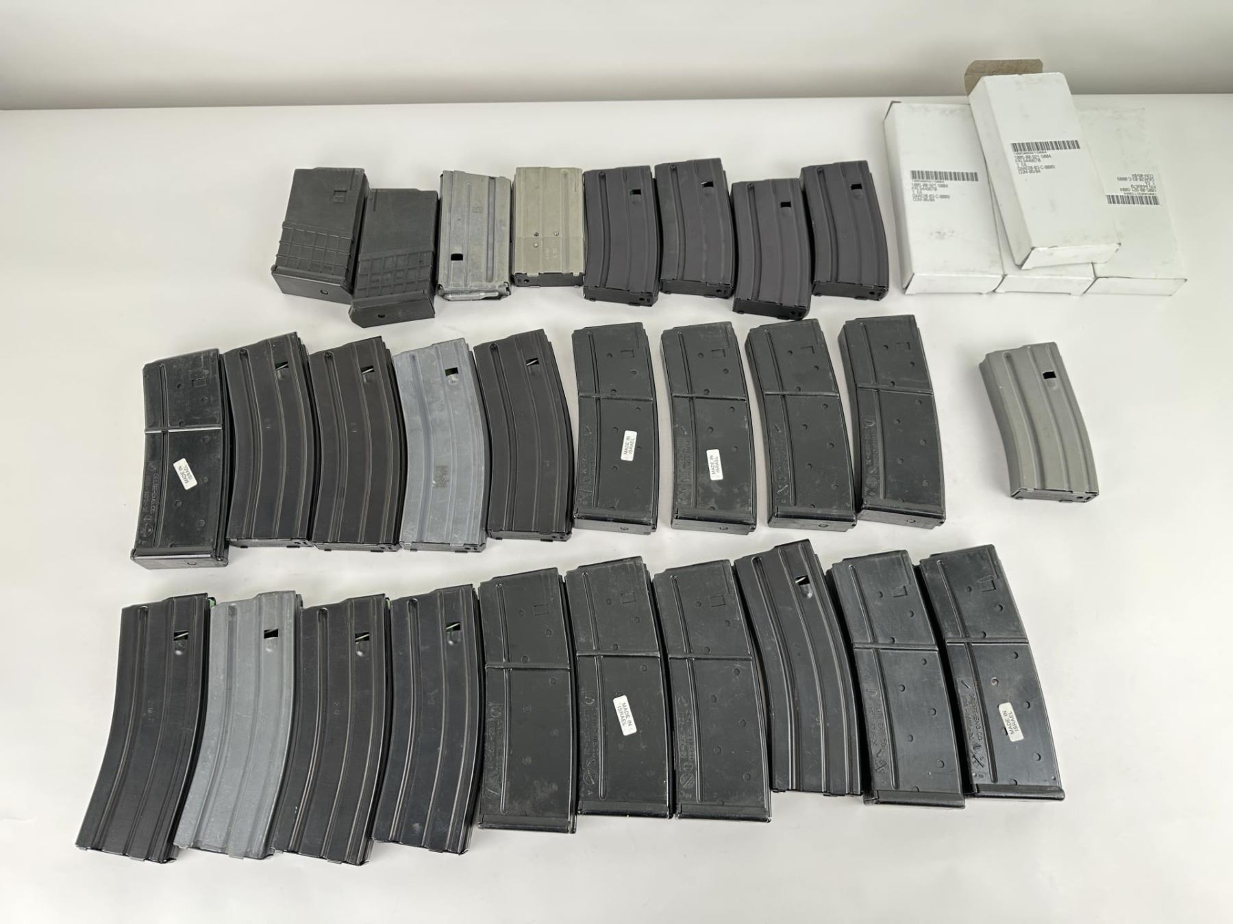 Large Group of AR15 Rifle Magazines
