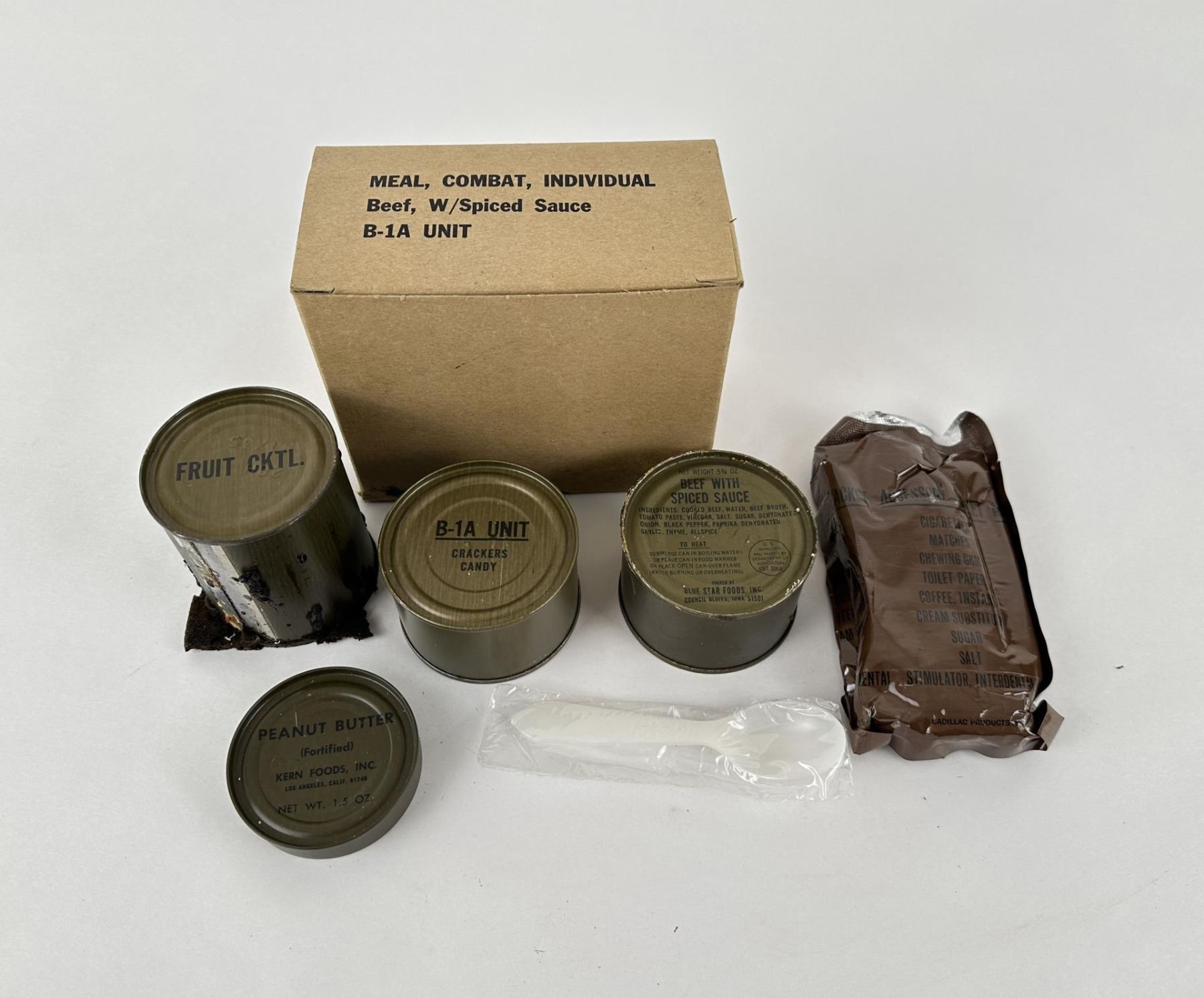 Vietnam Combat B-1A Unit Meal Rations