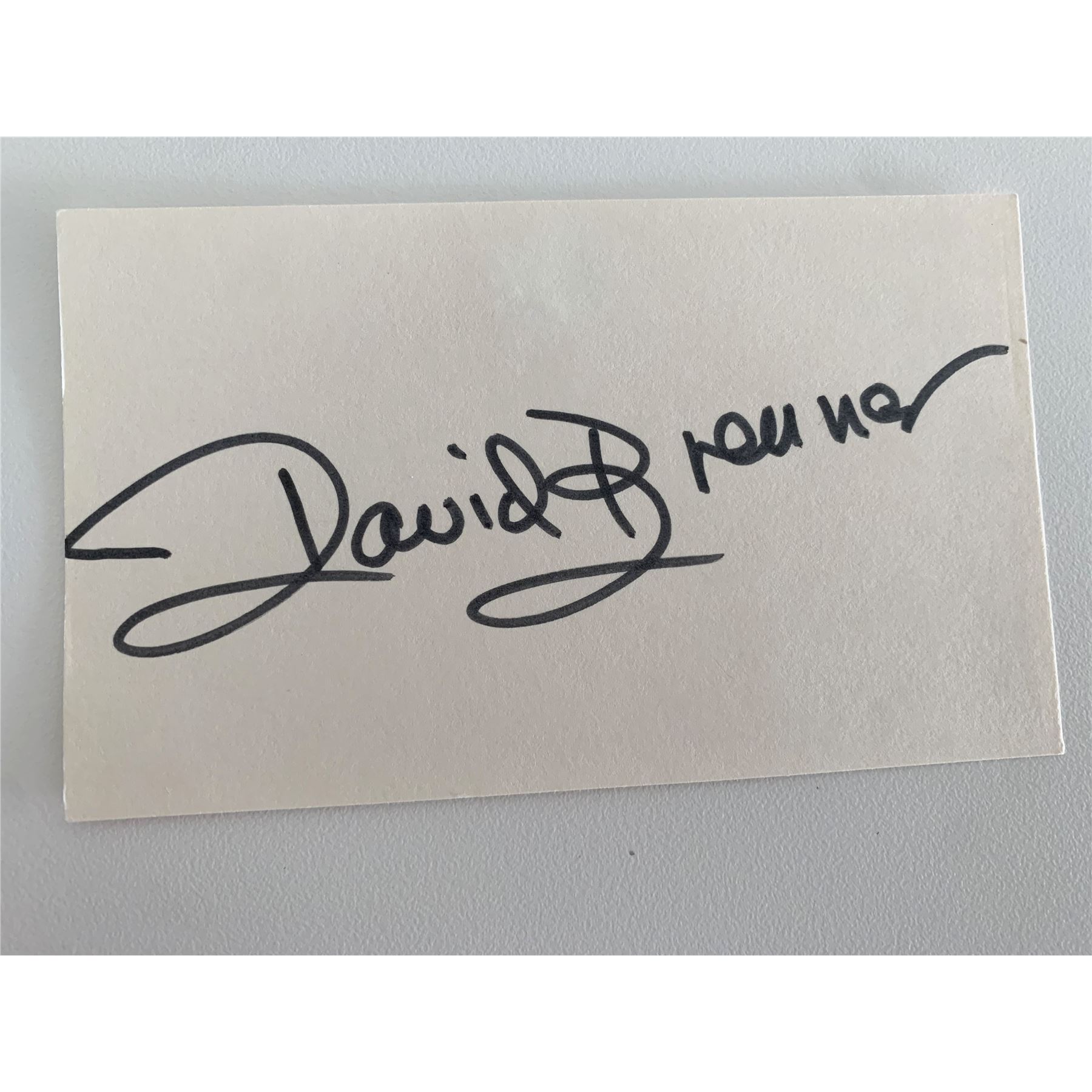 Comedian David Brenner original signature