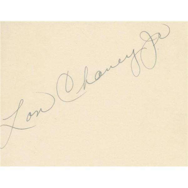 Lon Chaney signature cut