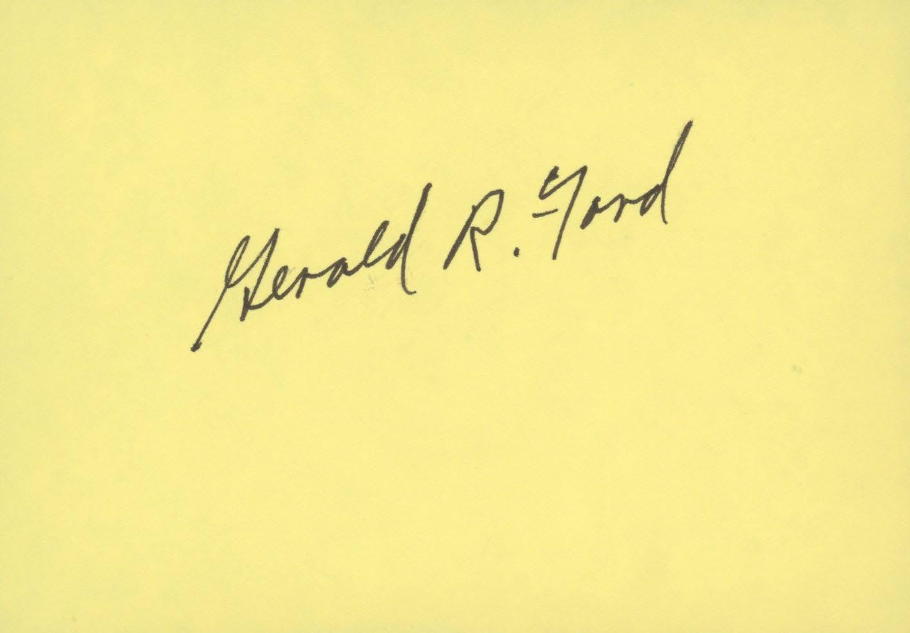 Gerald Ford signature cut