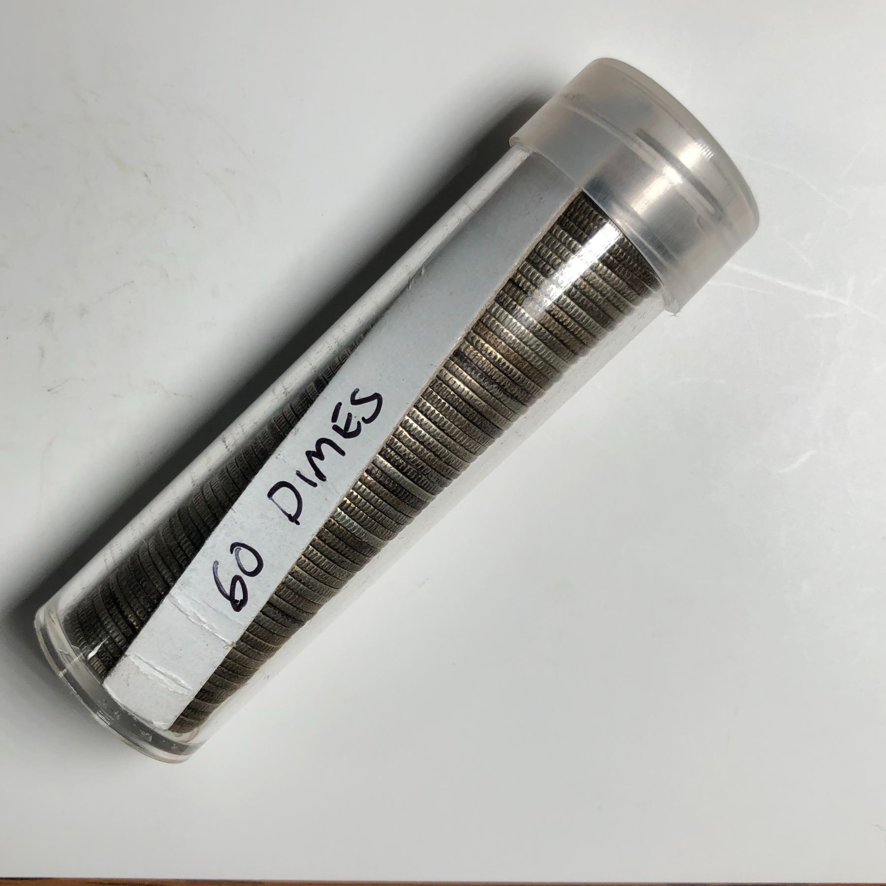 Canadian Dime Roll of 1937-1952 Totaling 60