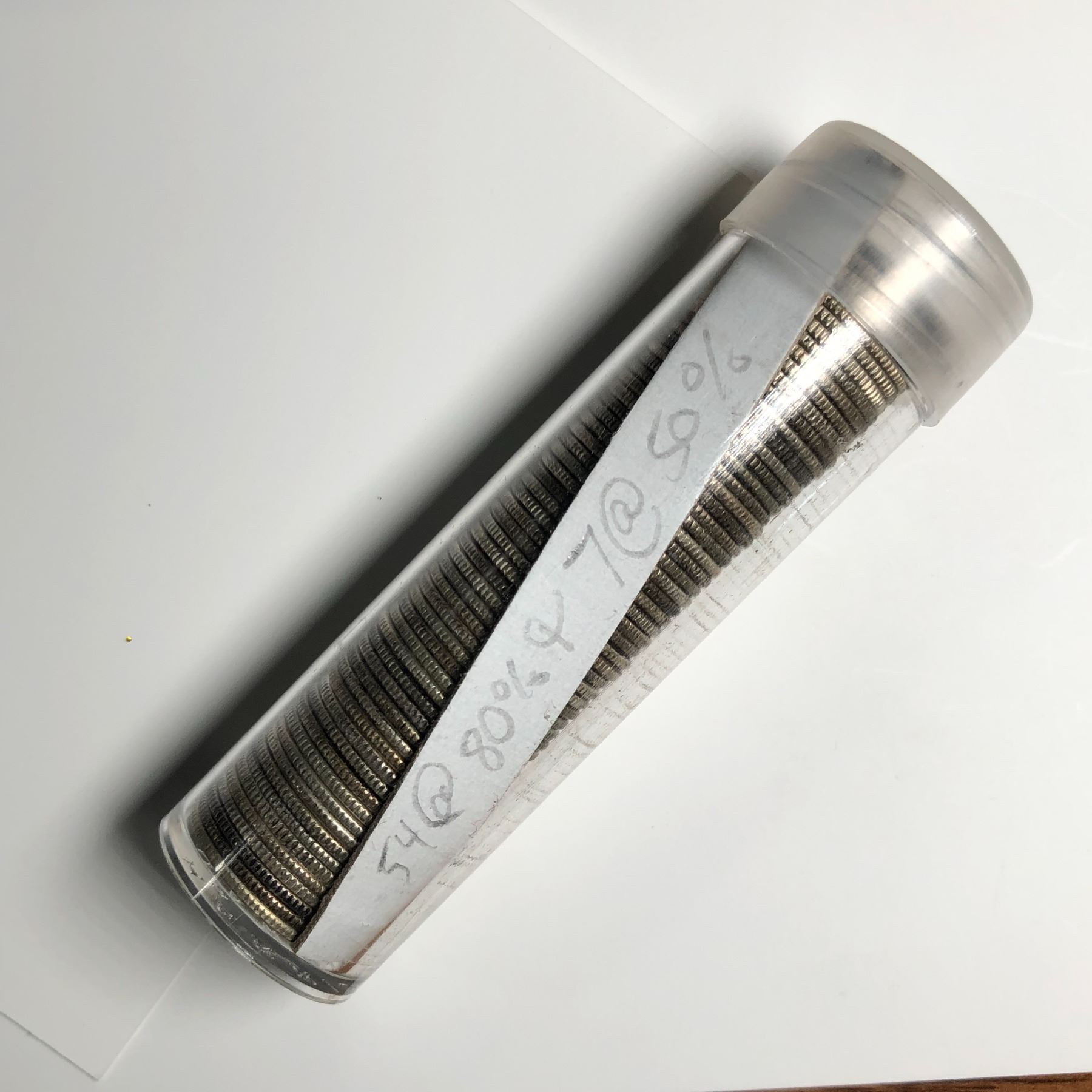 Canadian Dime Roll of 1953-1968 Totaling 61