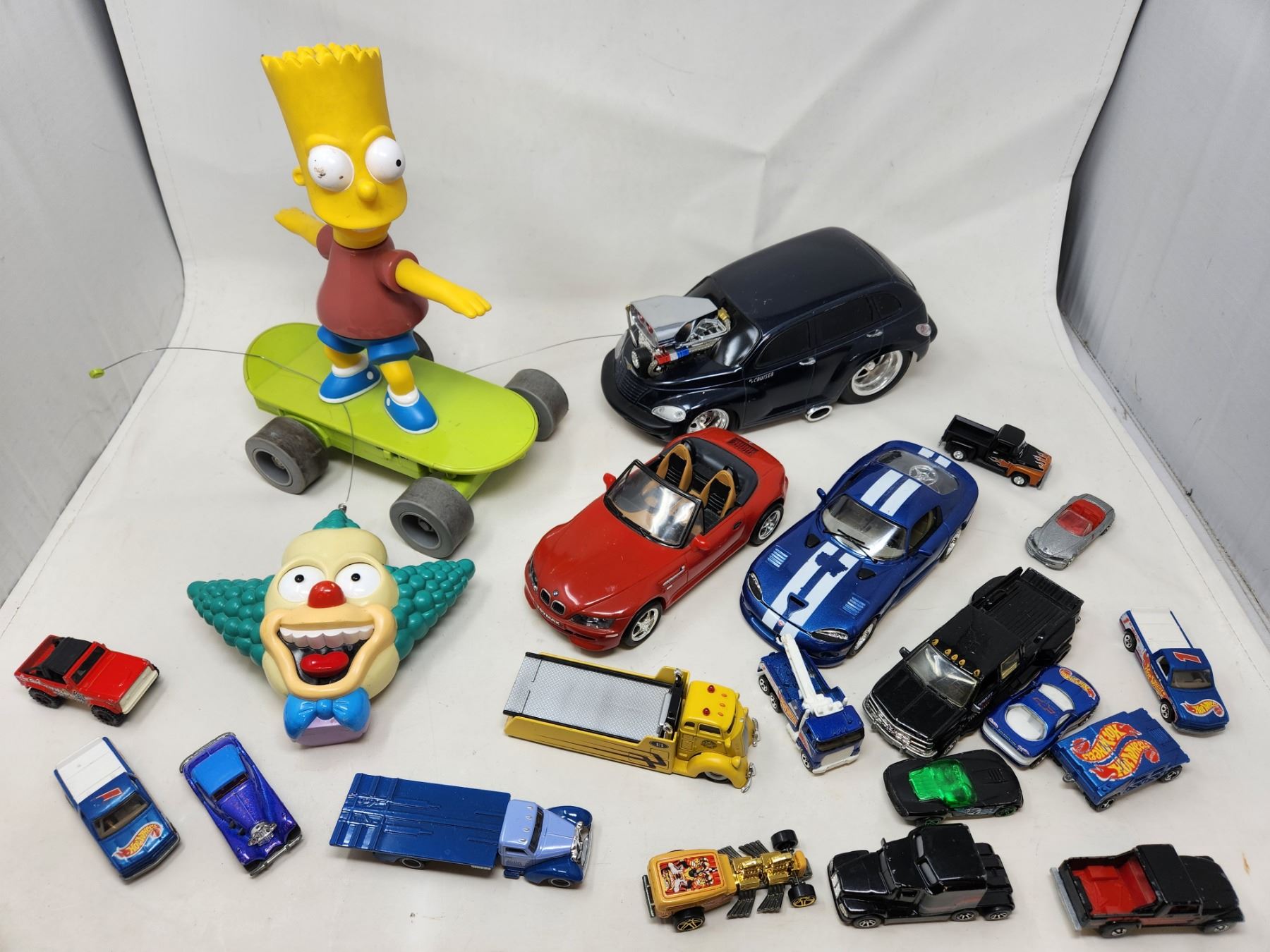 Vintage Bart Simpson Remote Control Car and Misc. Cars and Hot Wheels