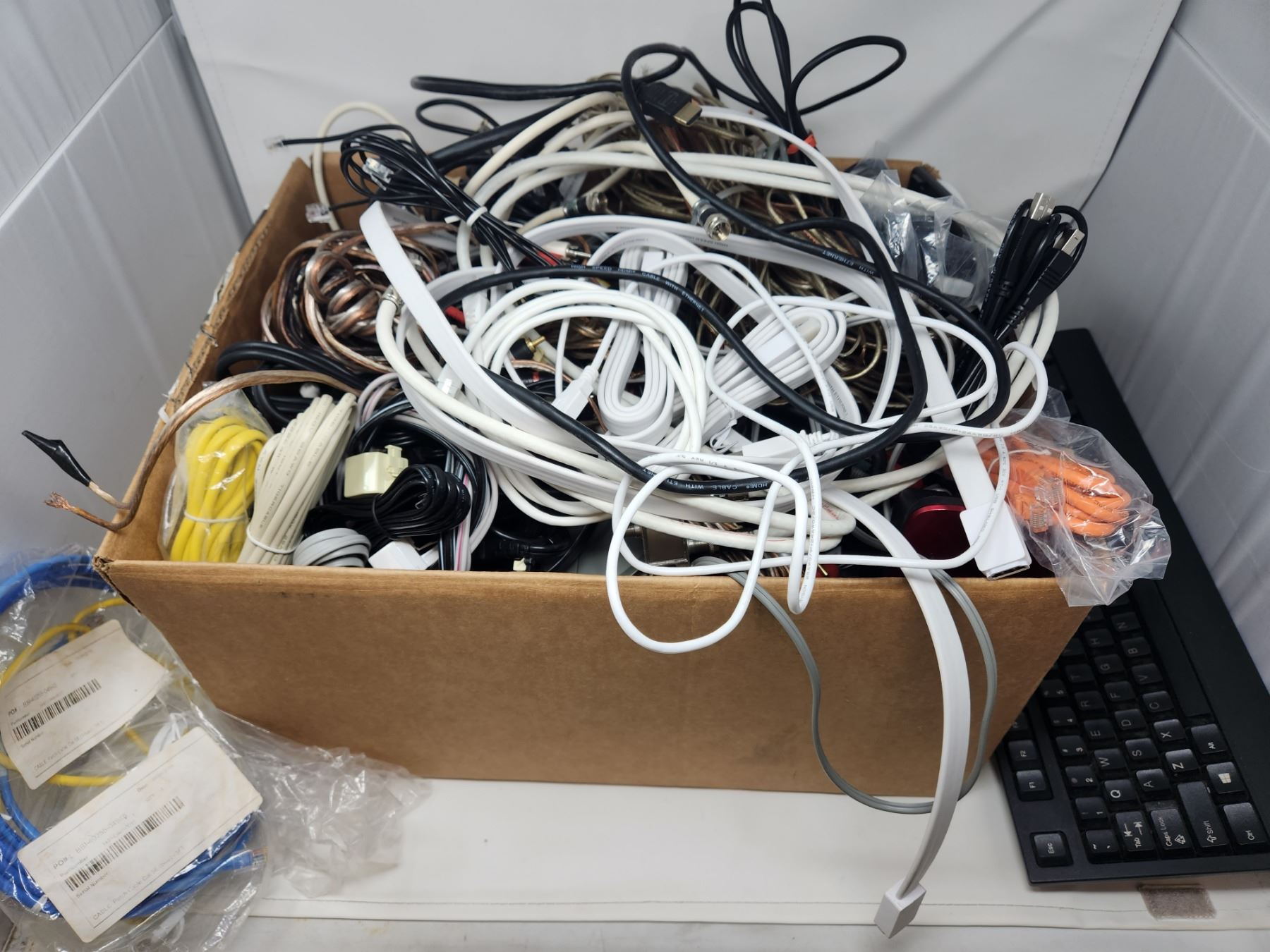 Large Box of Misc. Cords and Wires