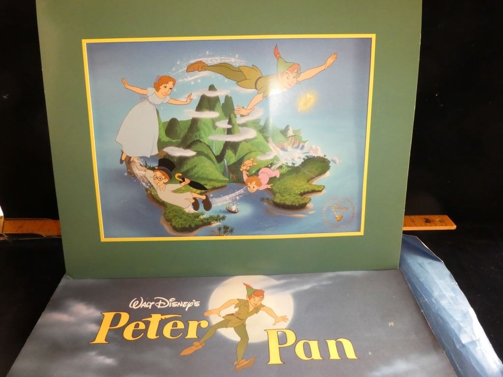 Peter Pan poster, Pez dispensers, childrens books
