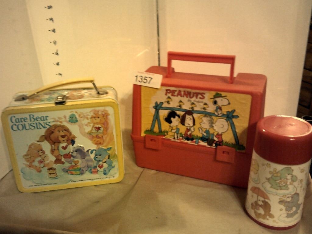 Vintage Care Bear Cousins Lunch Box, Peanuts