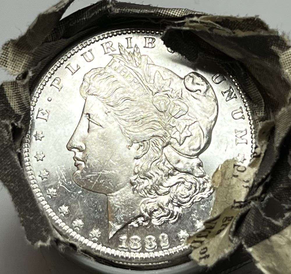 Roll (20) From Unearthed Hoard 1882-S Morgan Silver Dollar