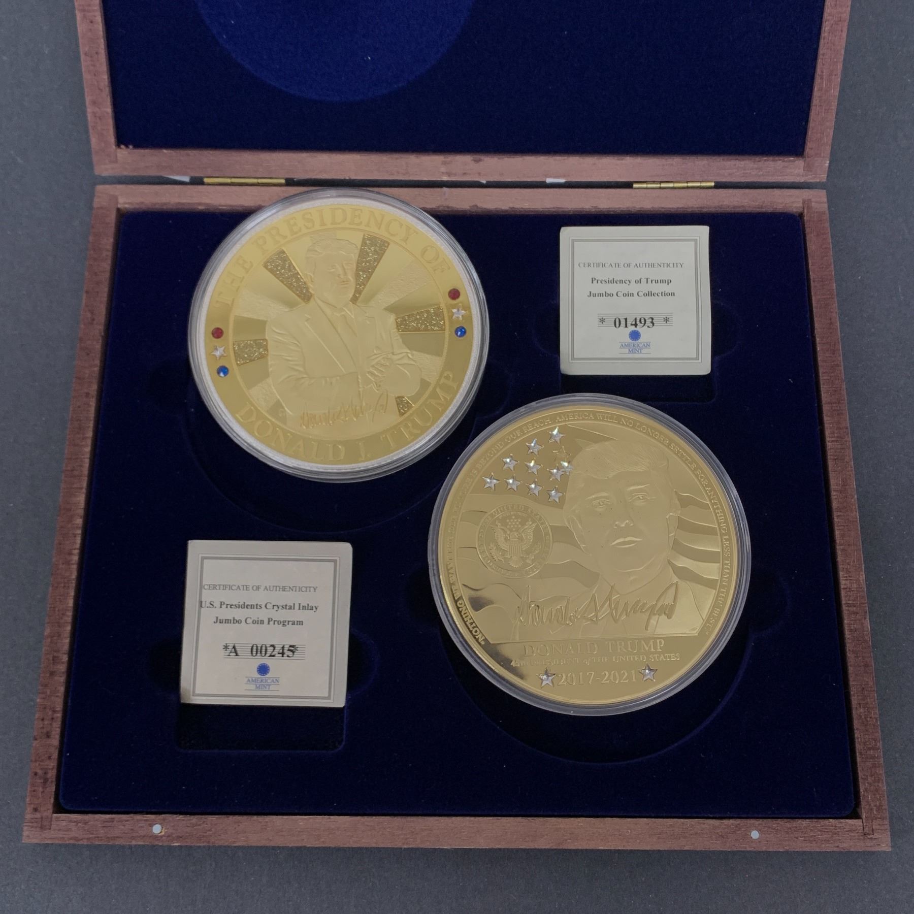 Donald Trump Jumbo Proof Gold Coins