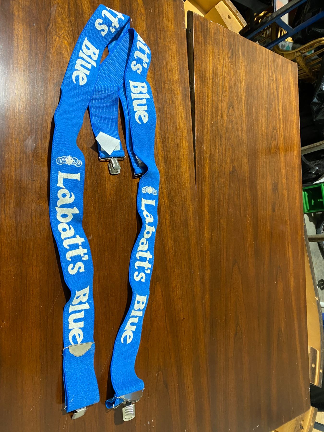 Labatts blue suspenders