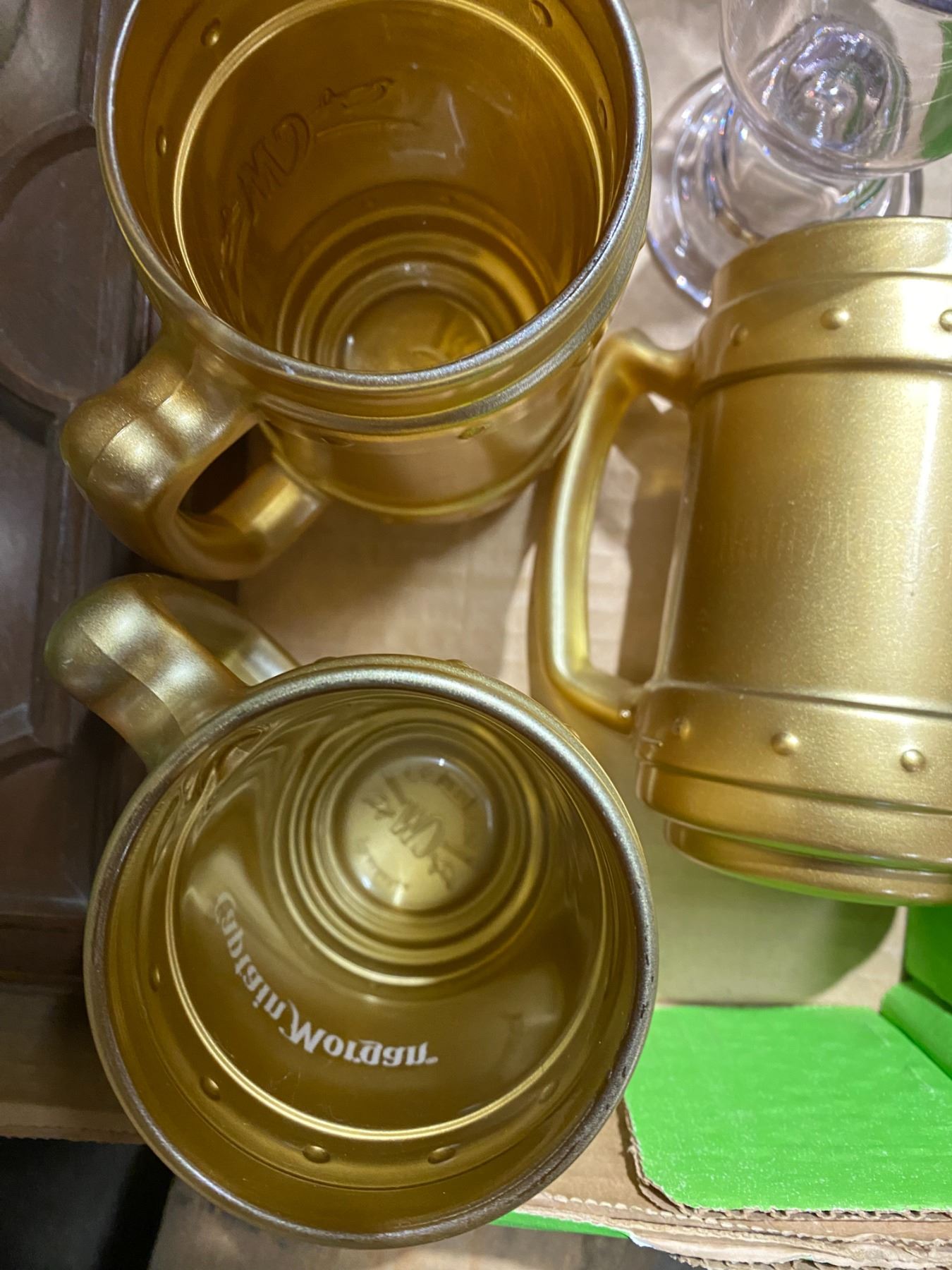 Captain Morgan mugs, barometer and dessert dishes