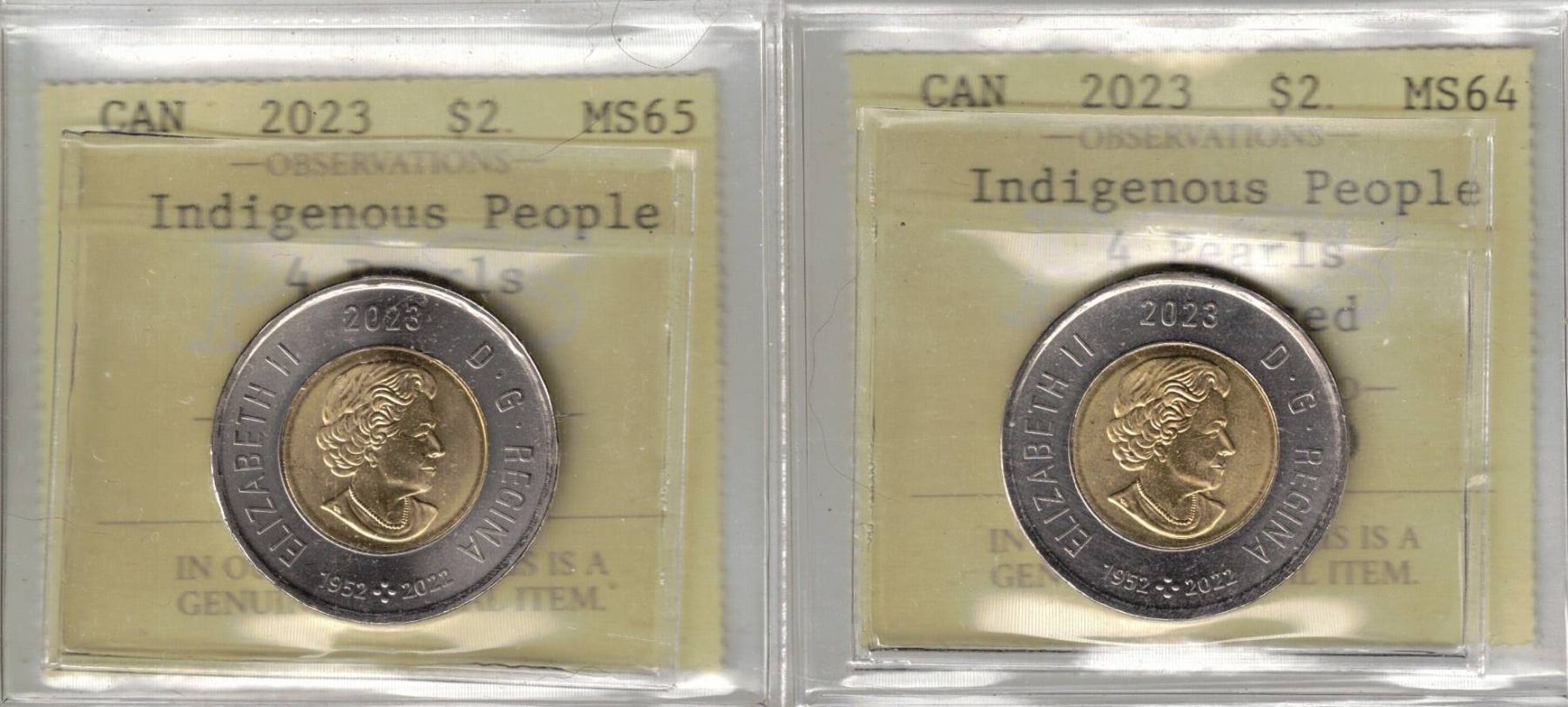 Lot of 2 x 2023 $2 Indigenous People PCCS (Professional Coin ...