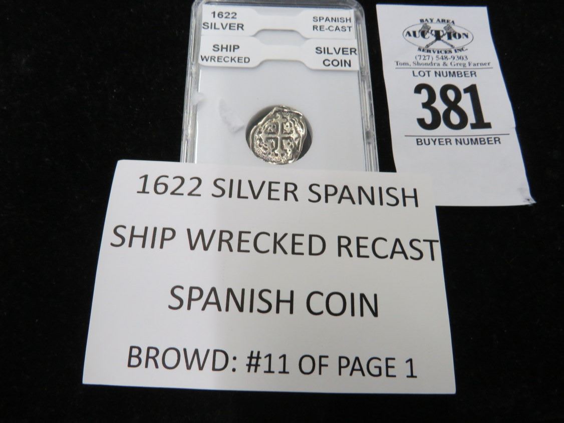 1622 Silver Spanish Recast Spanish Coin