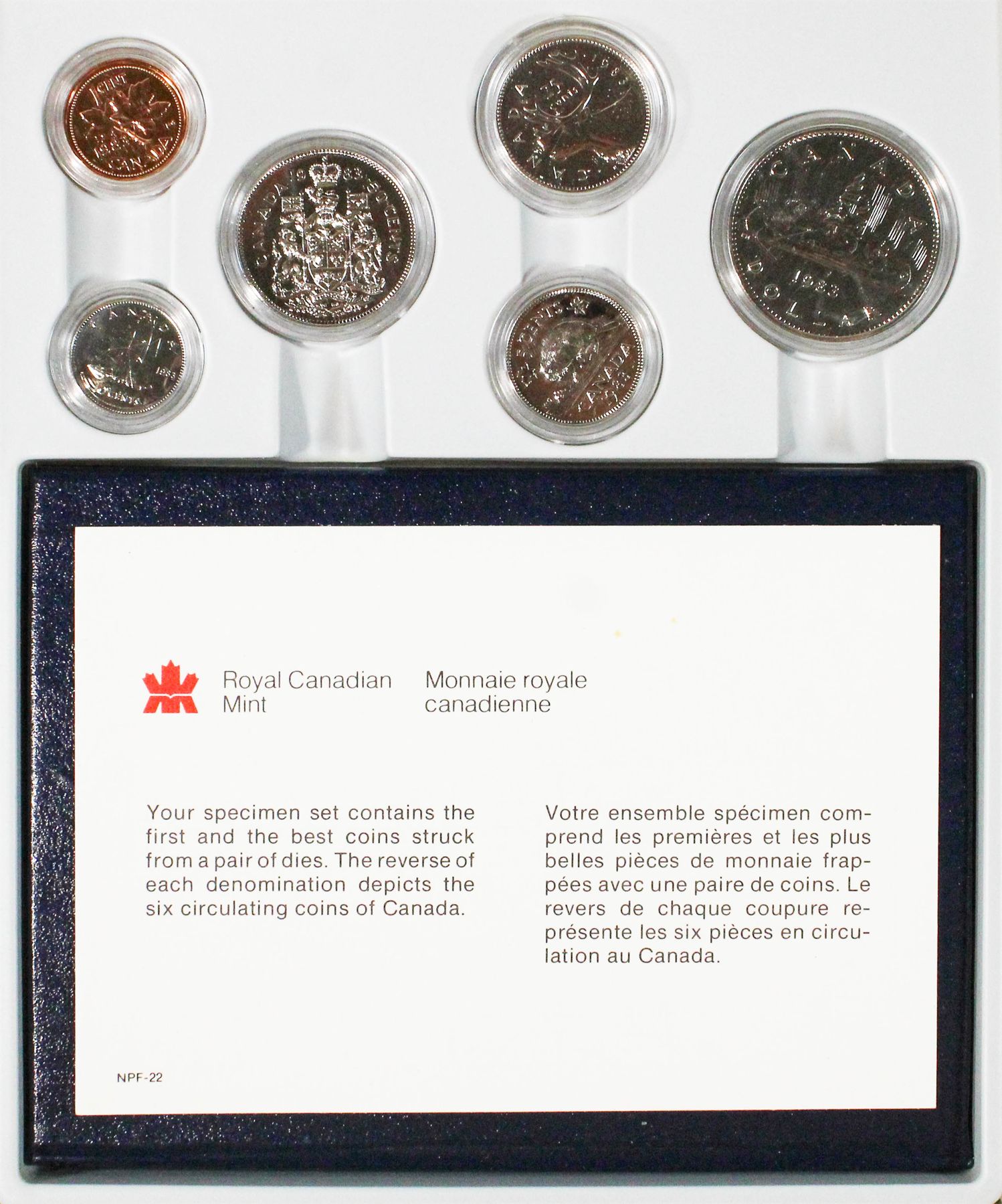 UNSLOTTED 1983 SIX COIN SPECIMEN SET