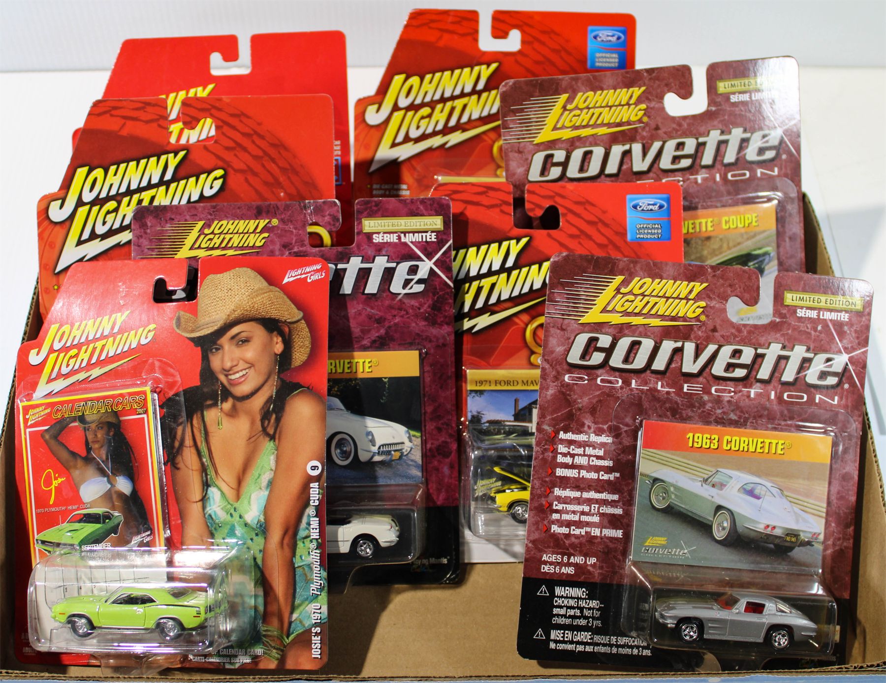 8 JOHNNY LIGHTNING DIE CAST CARS