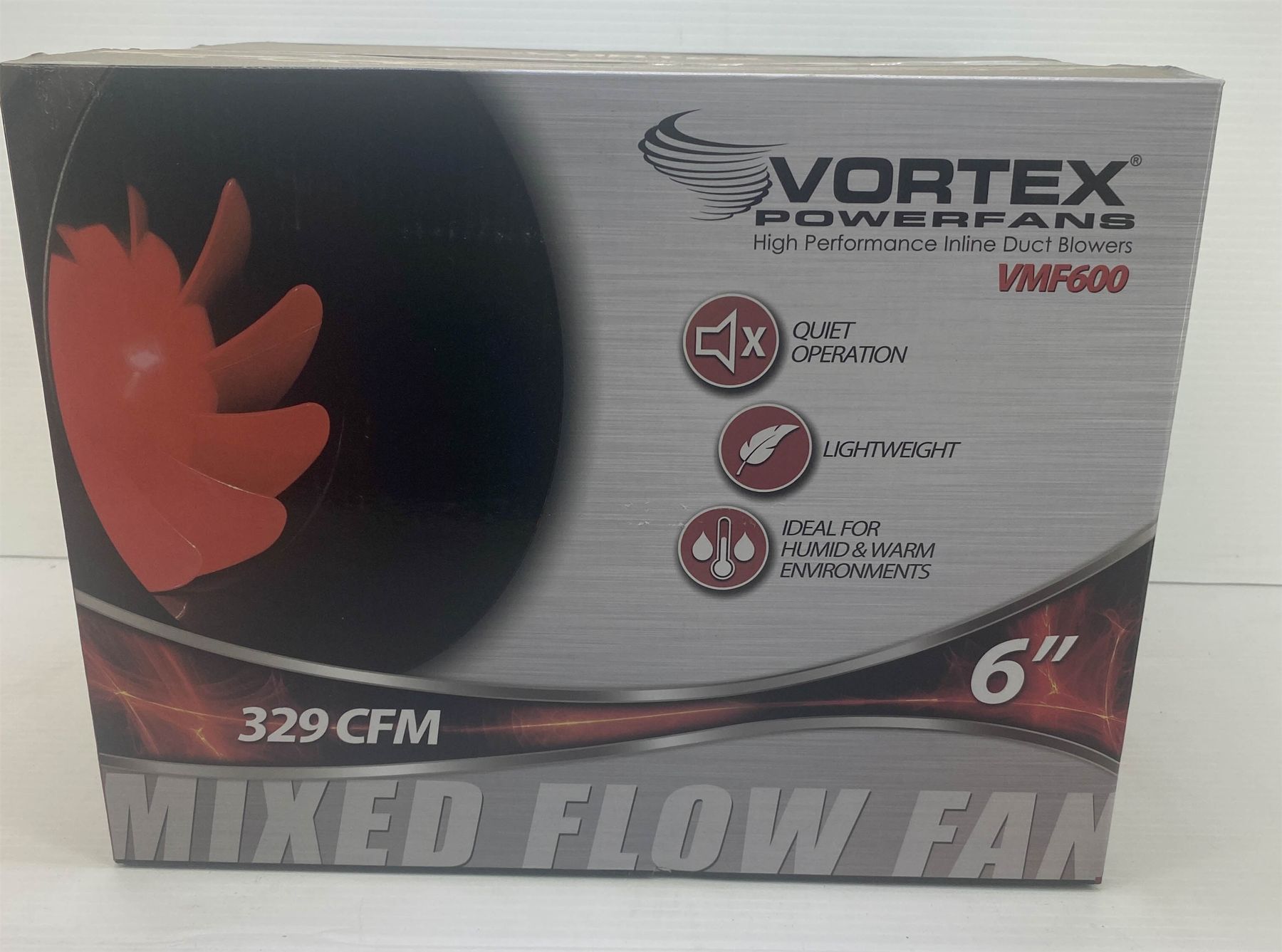 Vortex Powerfan VWF600 6" Mixed Flow Fan 329 CFM