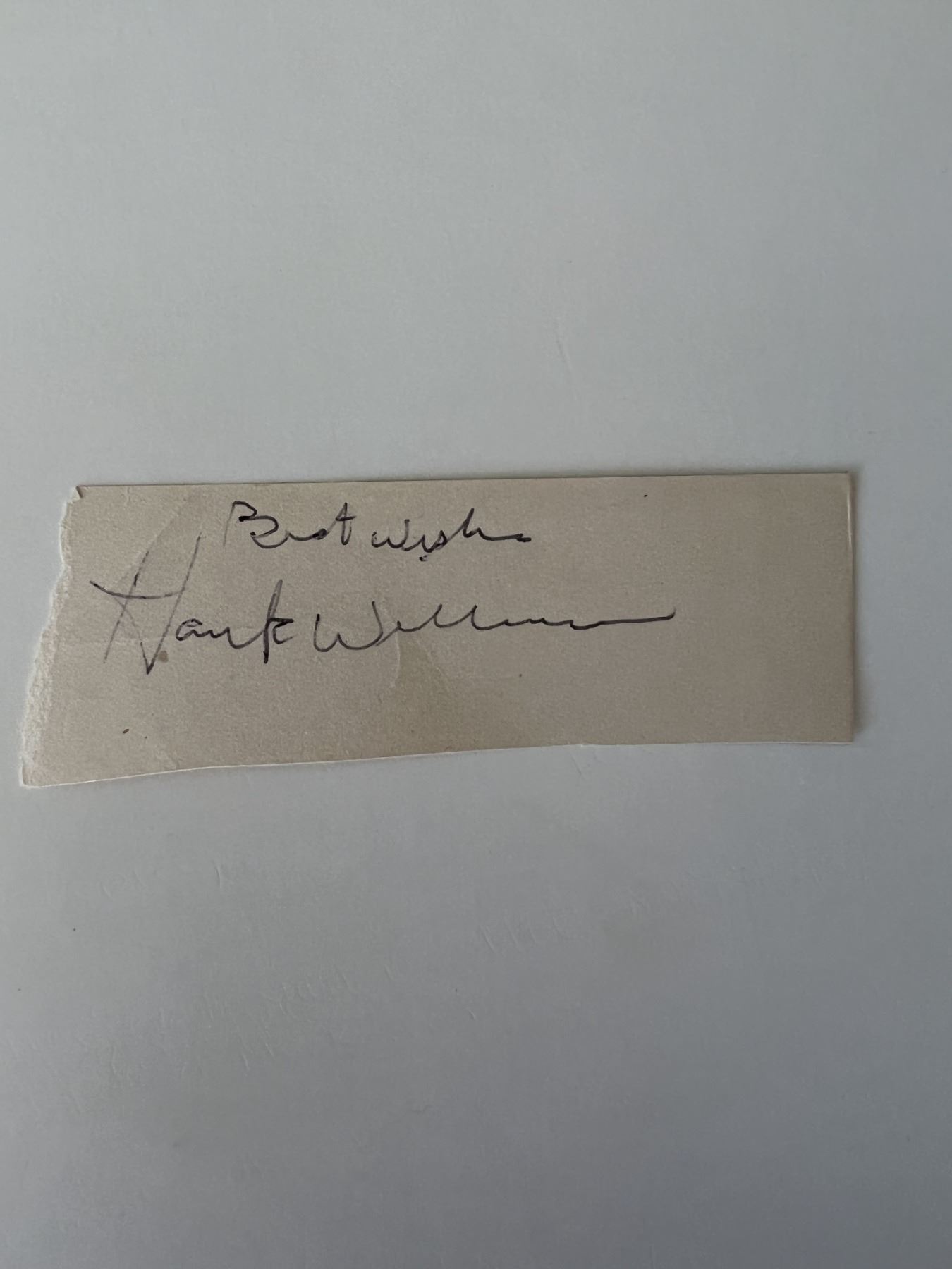 Hank Williams original signature