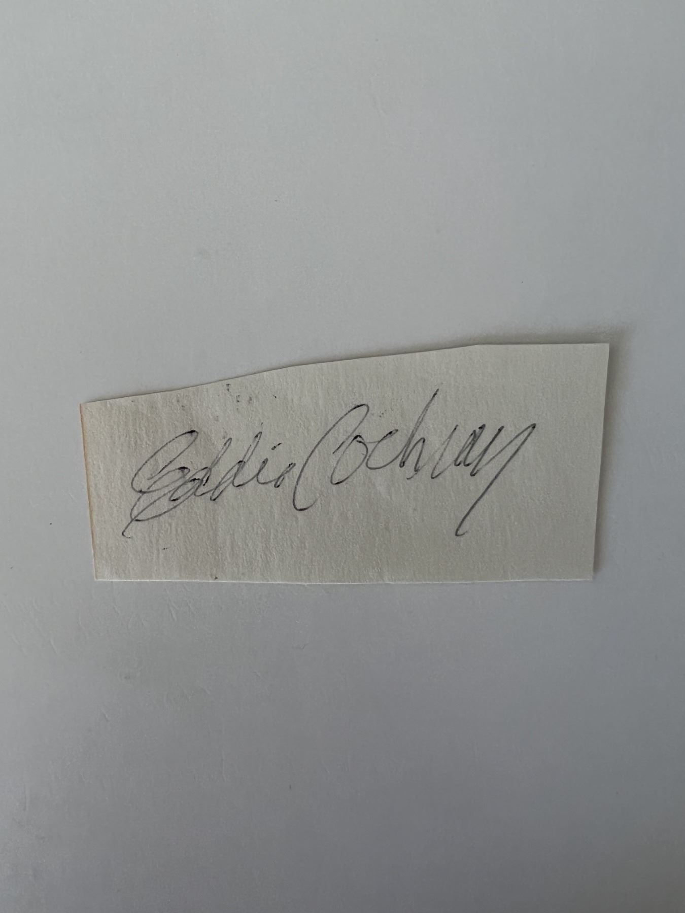 Eddie Cochran original signature