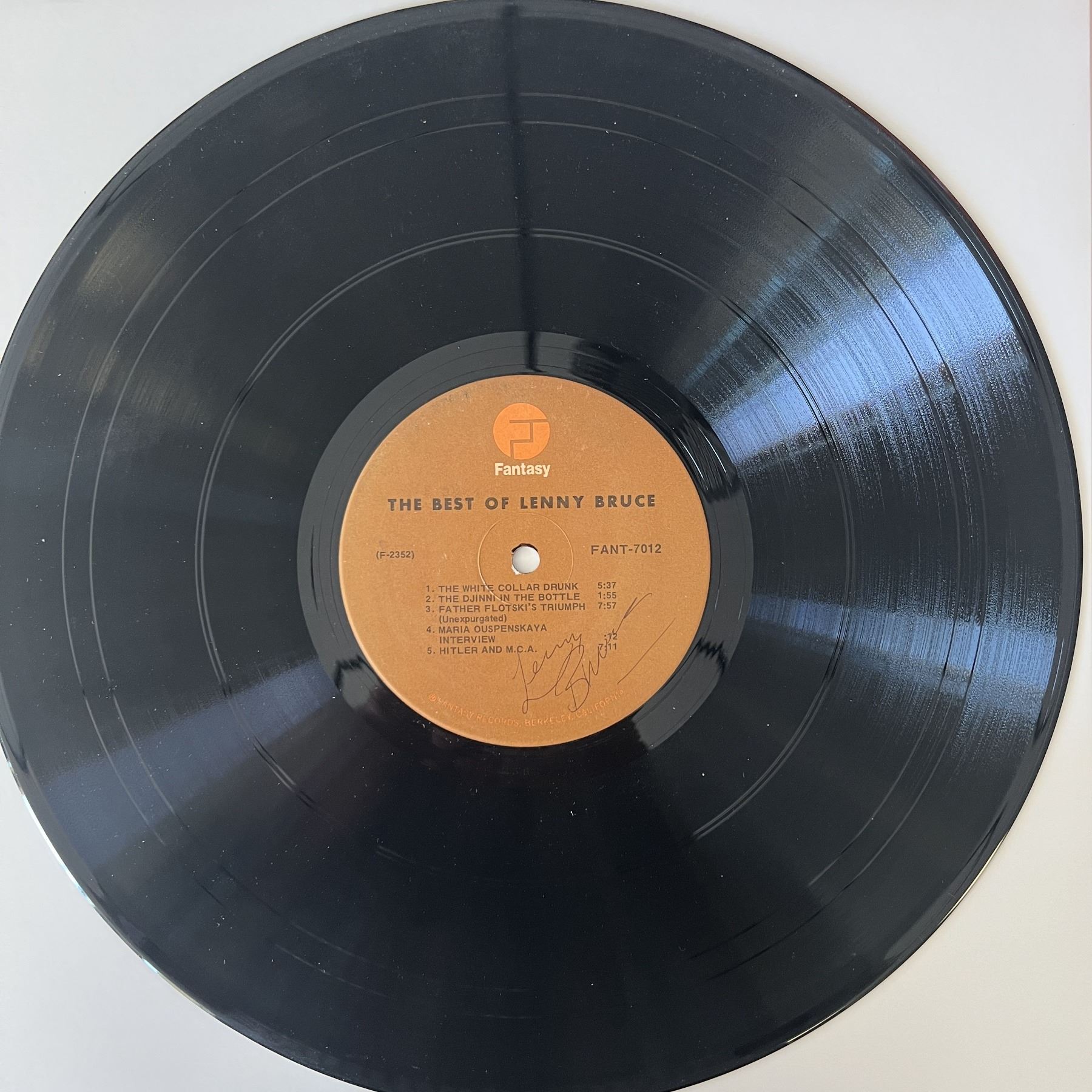 The Best Of Lenny Bruce signed record