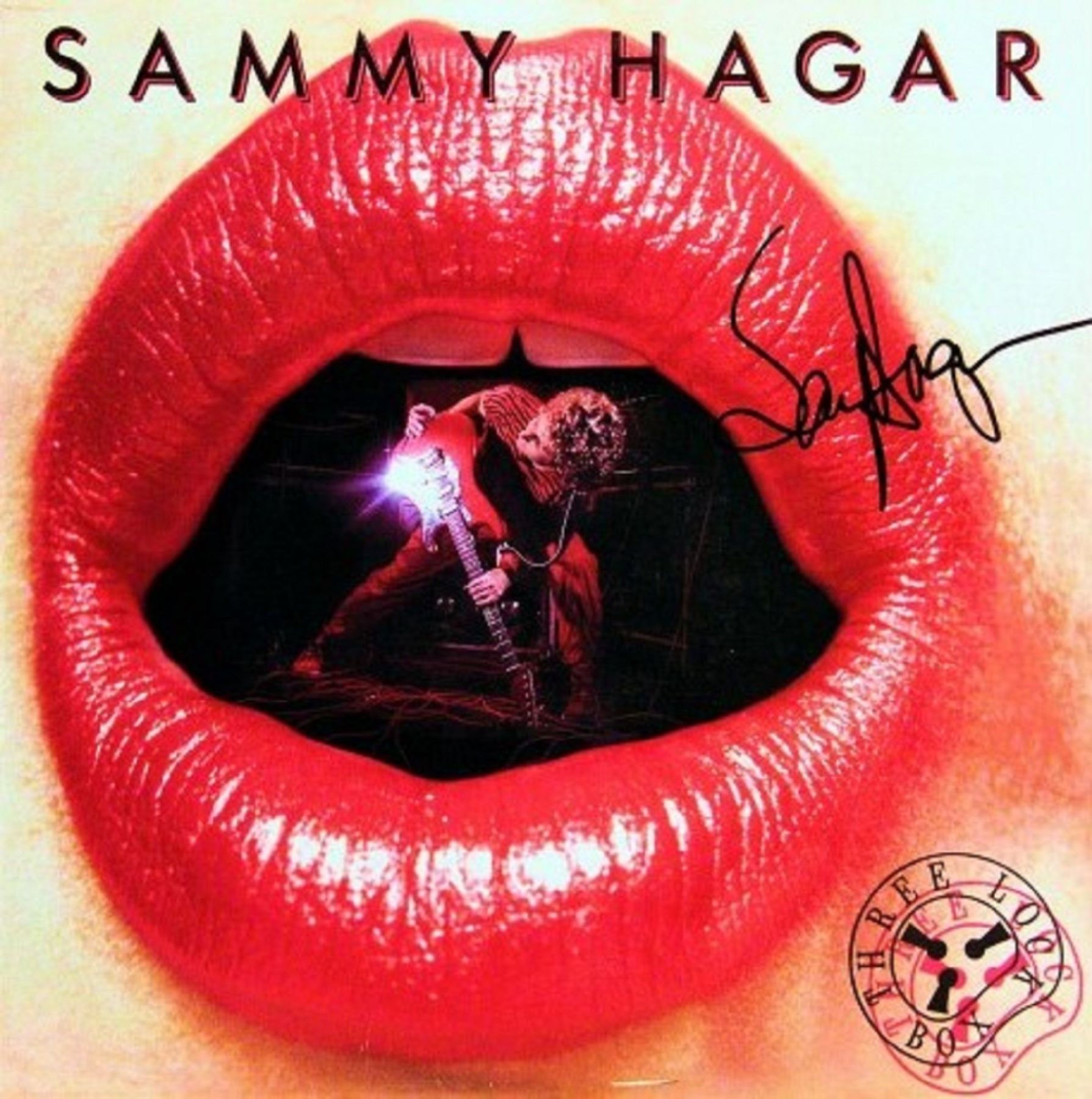 Sammy Hagar signed Three Lock Box album