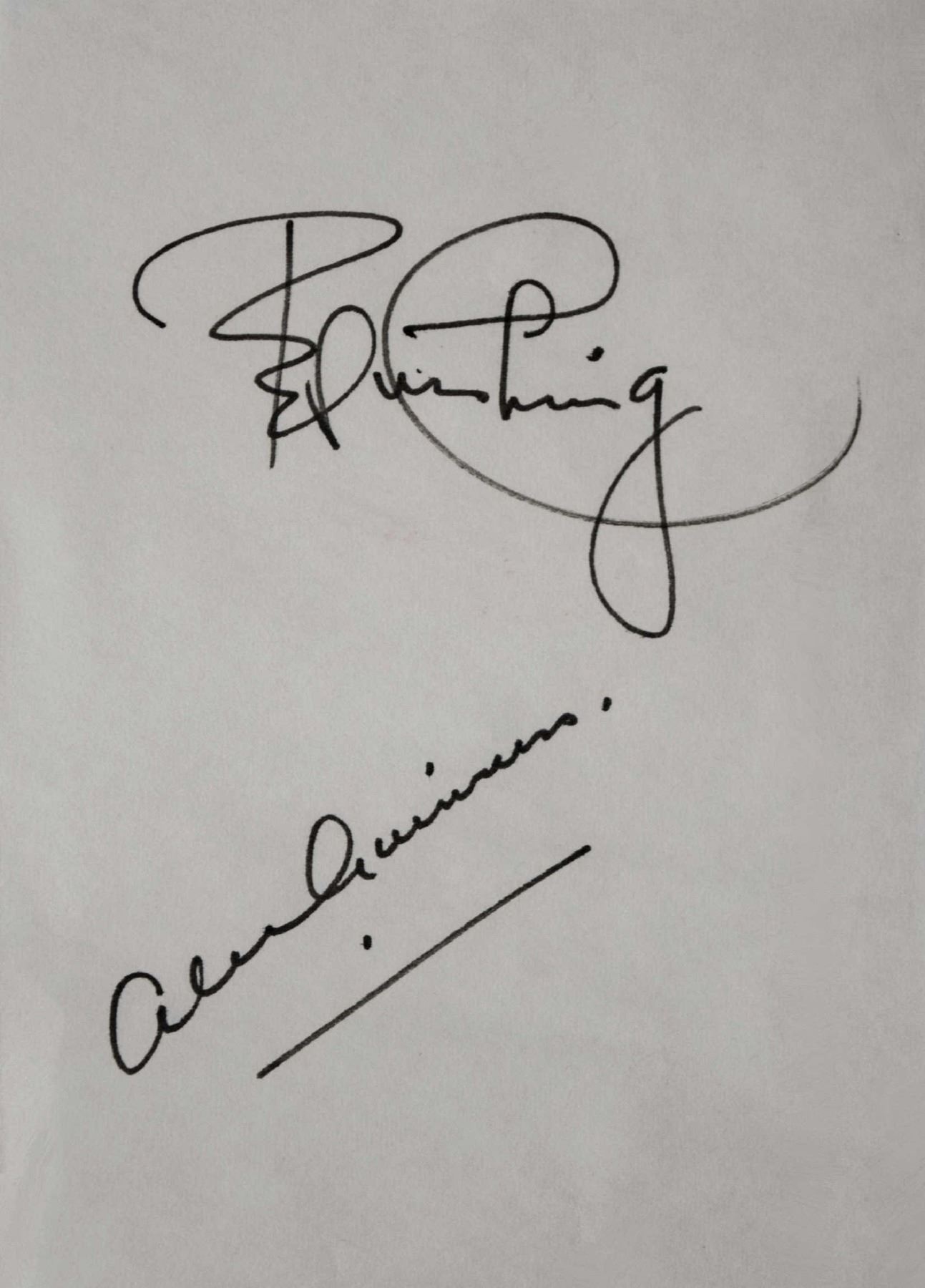 Alec Guinness & Peter Cushing Signature Strip