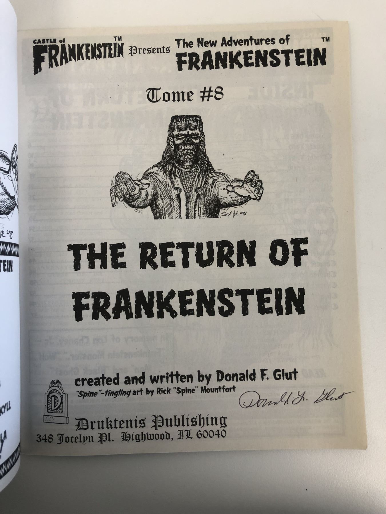 The New Adventures of Frankenstein Tome #8 The Return of Frankenstein