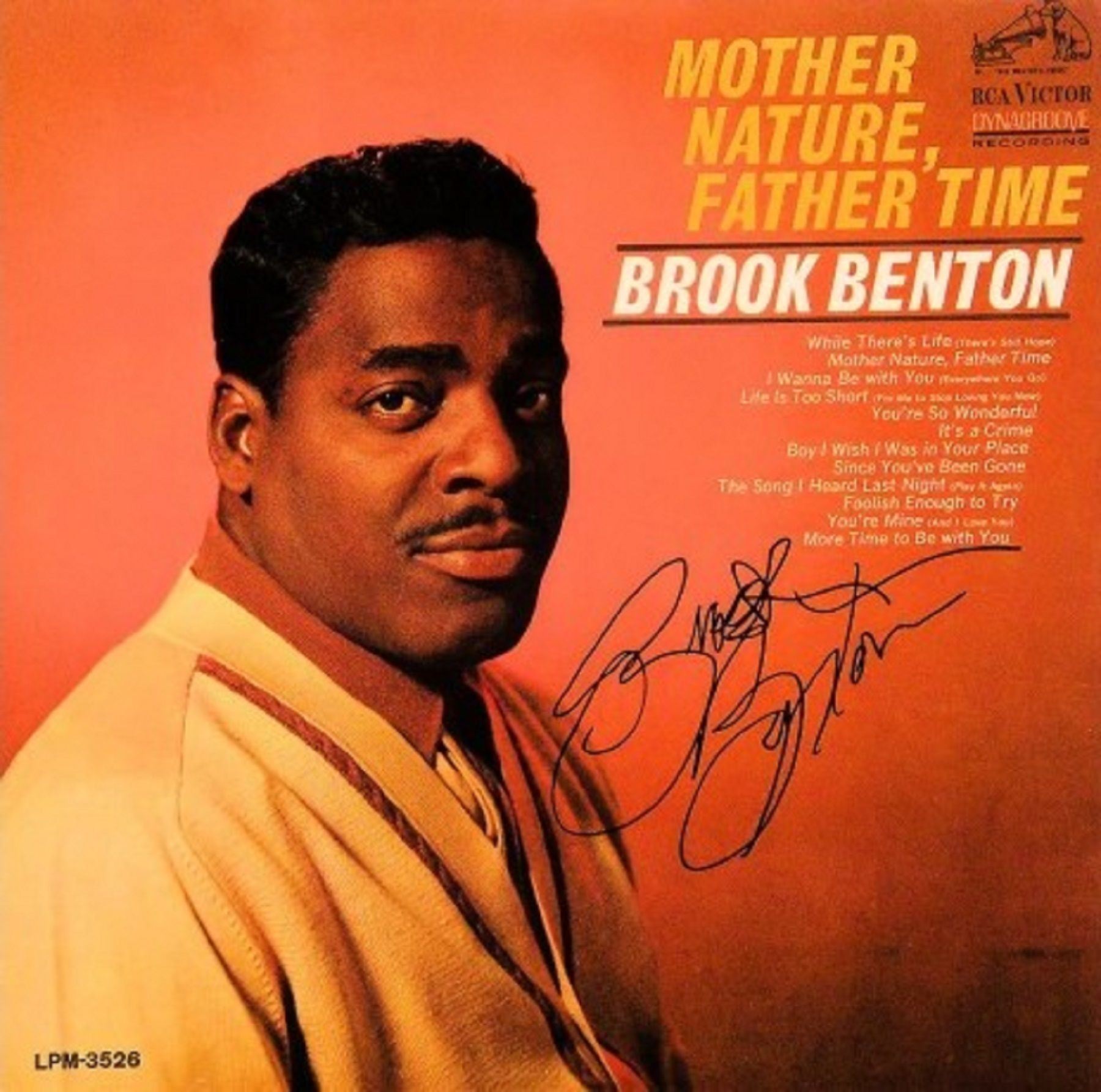 Brook Benton signed Mother Nature, Father Time album