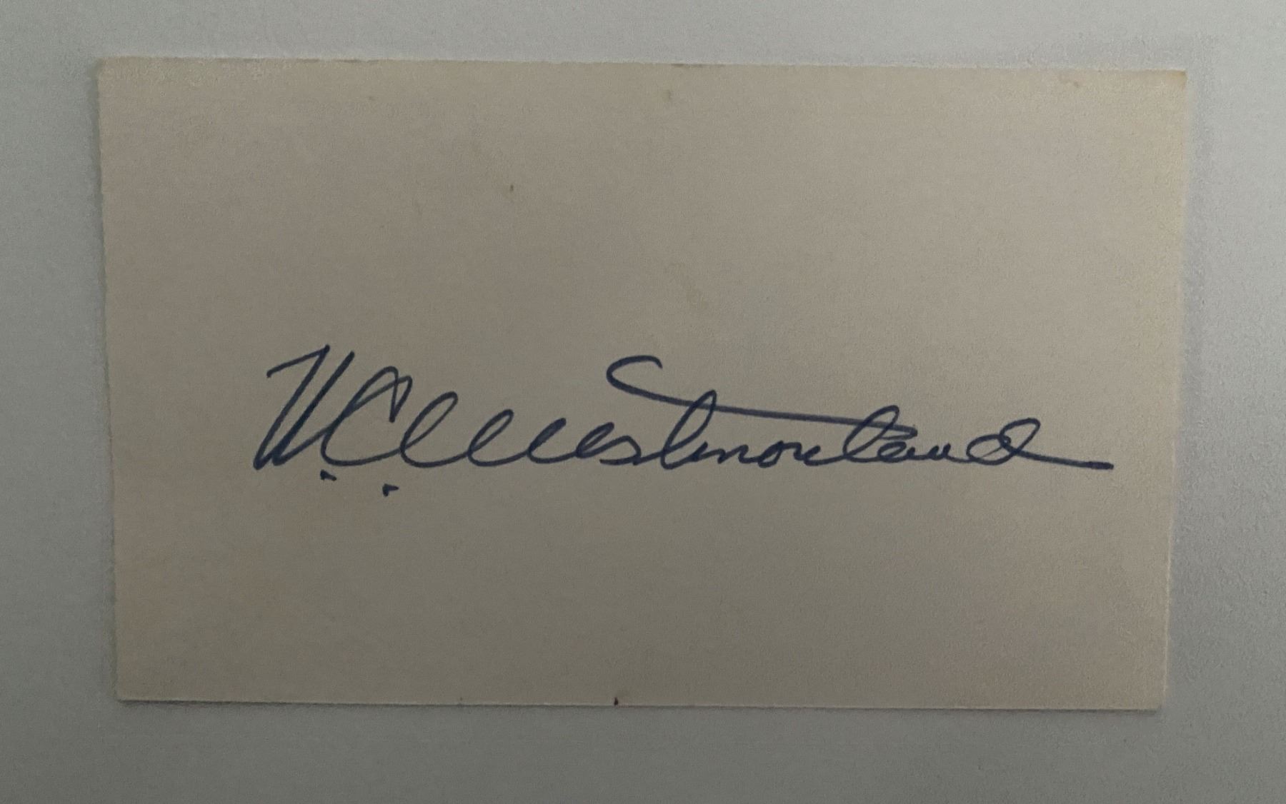 United States Army general William Westmoreland signature cut